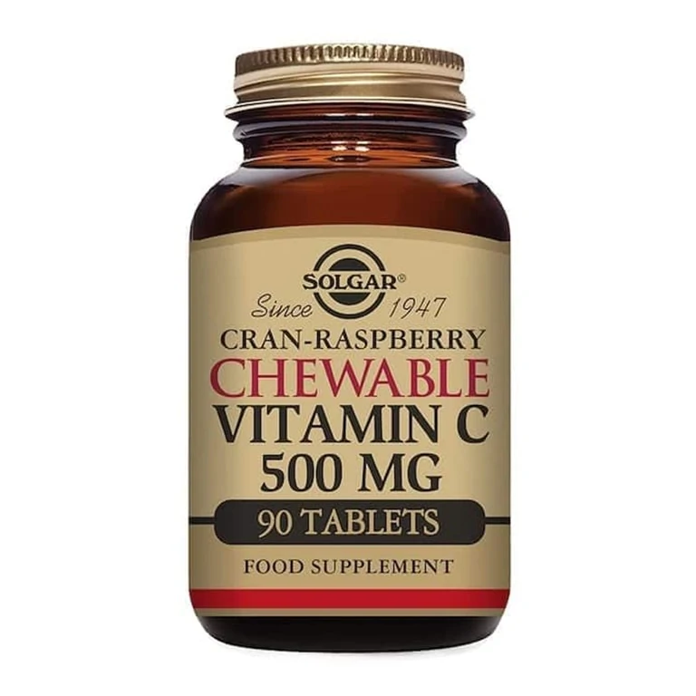 Solgar Vitamin C Bioflavonoids Chewable Cran-Raspberry 500mg - 90 Count