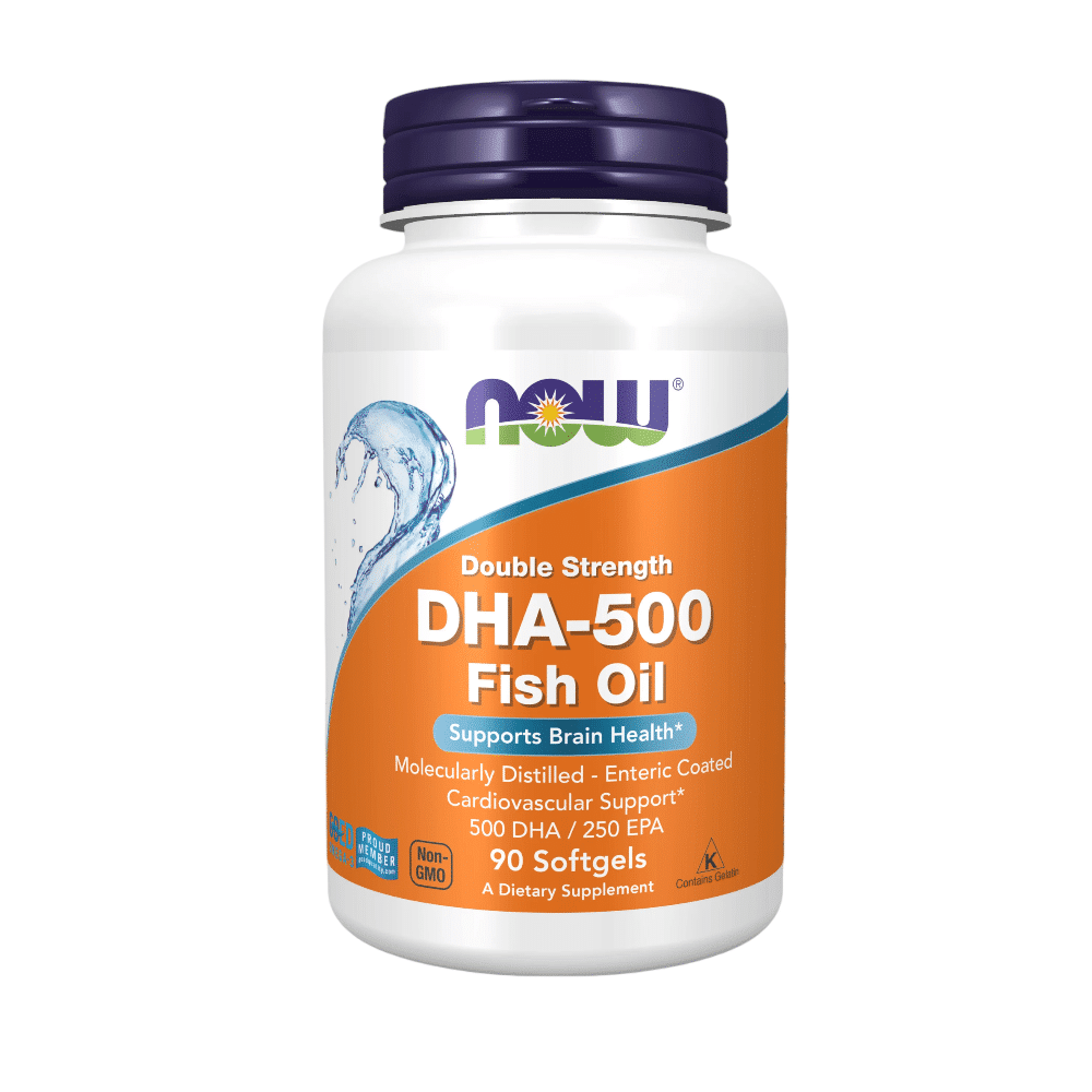NOW Foods DHA-500, Double Strength - 90 Softgels | Cosmetology.co.za