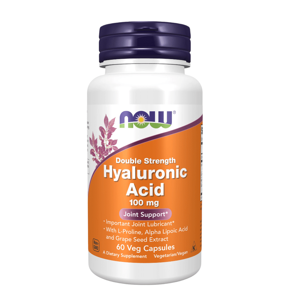 NOW Foods Hyaluronic Acid, Double Strength 100 mg - 60 Veg Capsules ...