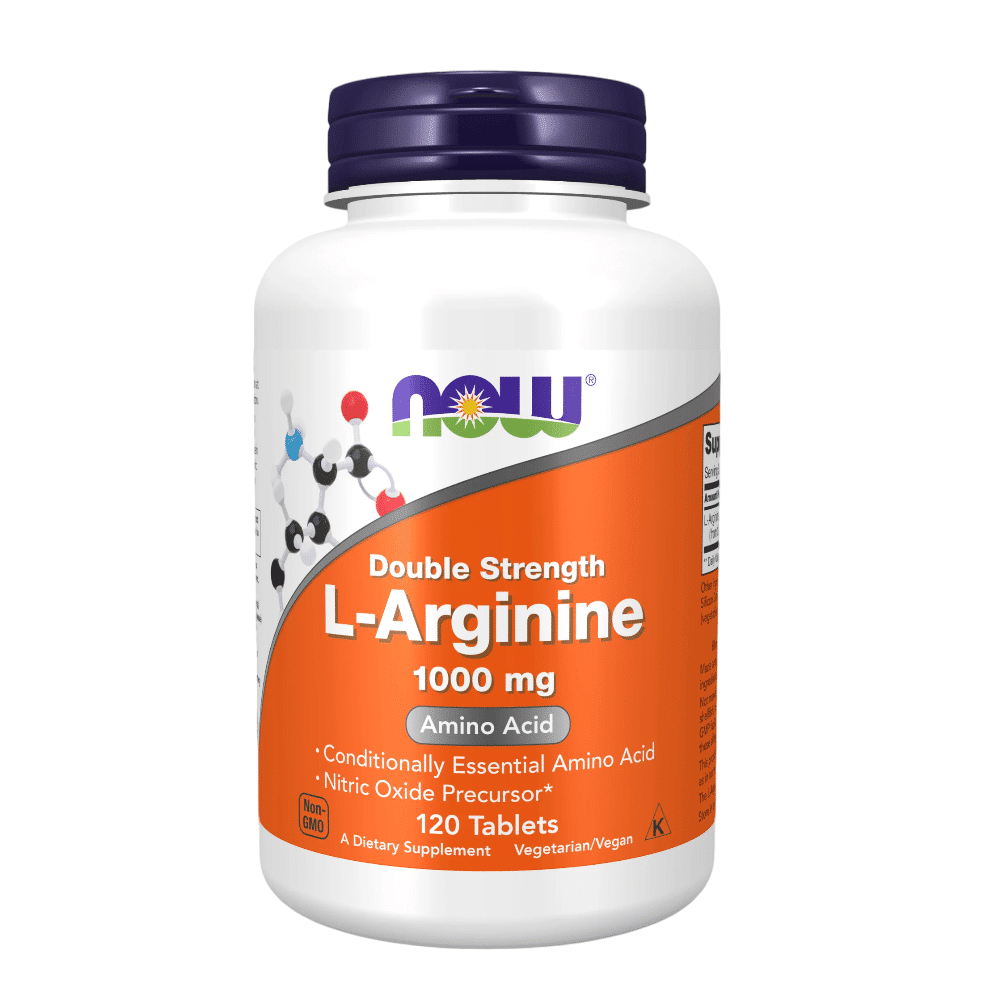 NOW Foods L-Arginine, Double Strength 1000 mg - 120 Tablets ...